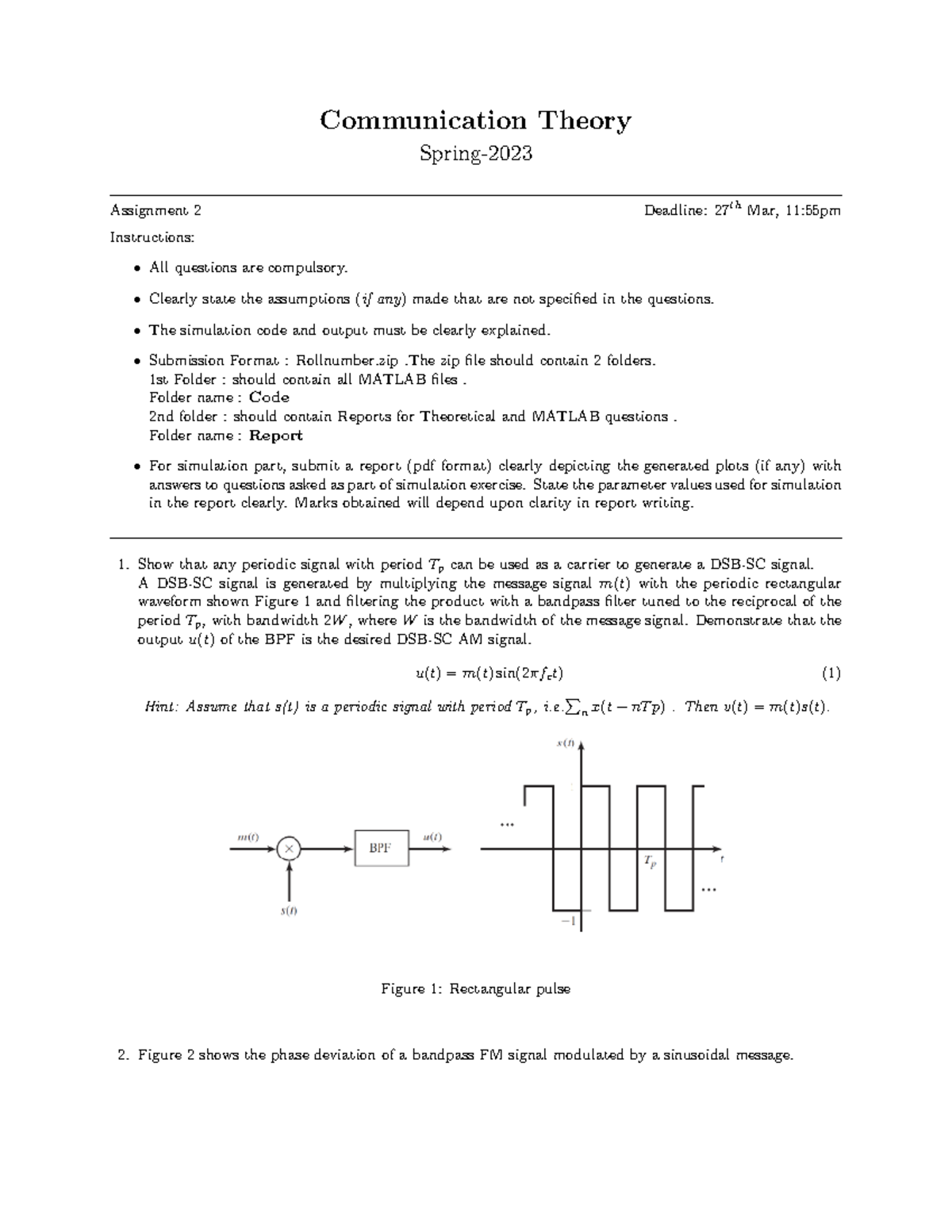 CT23 A2 - Batch 2021 sem 4, CT assignment - Communication Theory Spring ...