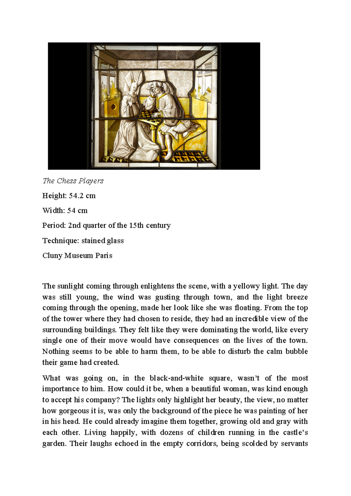 The Chess Players - Visuel art L1 - The Chess Players Height: 54 cm ...