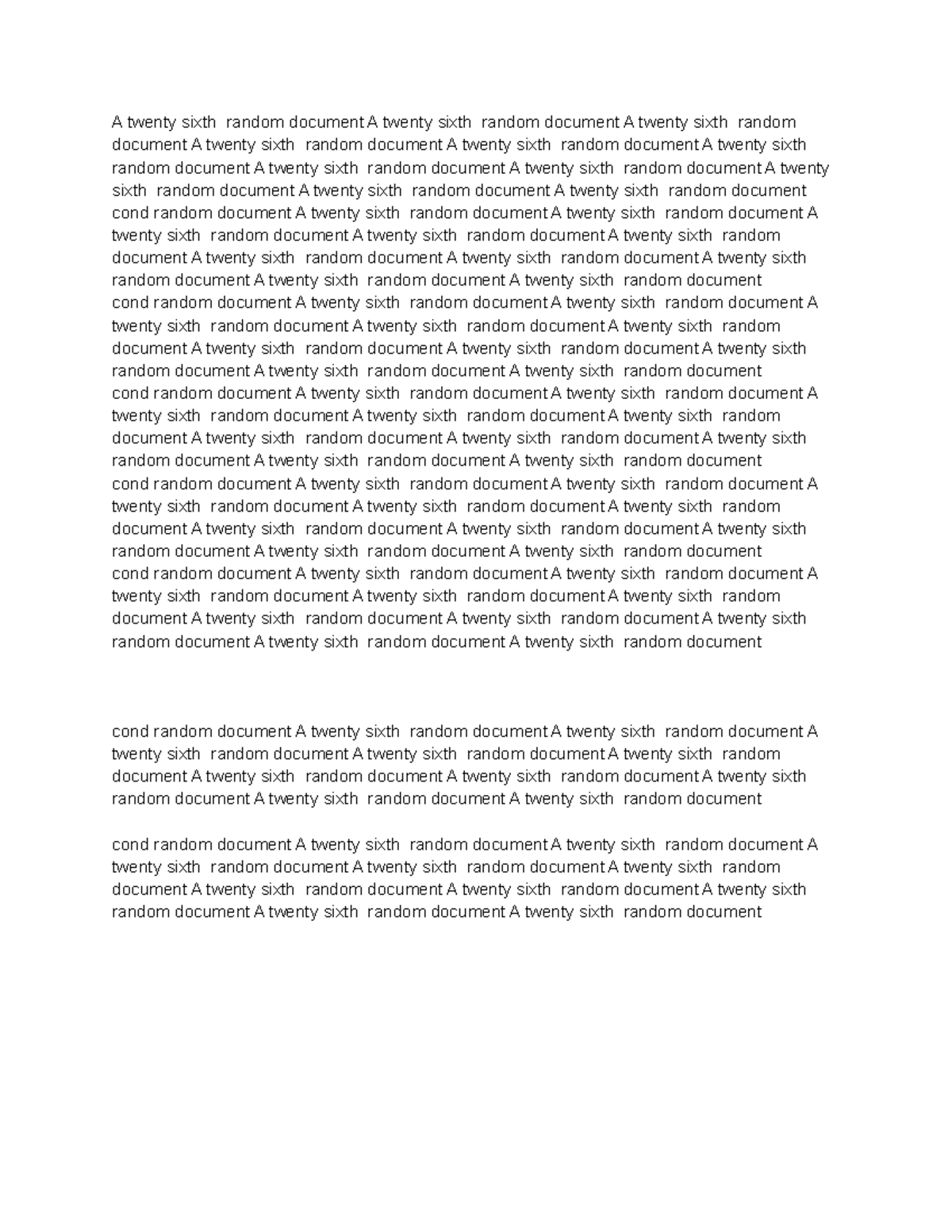 Just a random document - A twenty sixth random document A twenty sixth ...