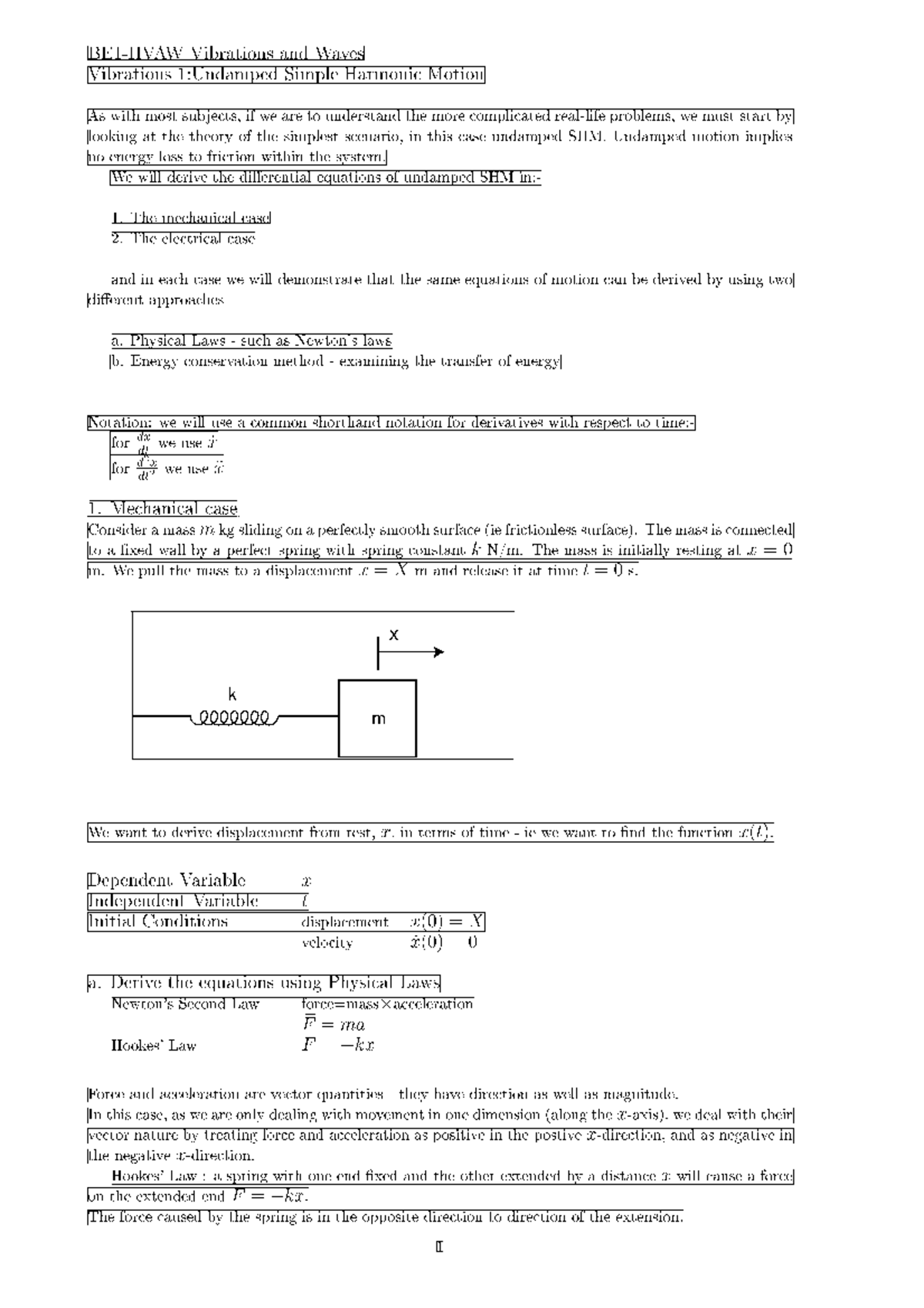Vibrations 1 - BE1 - Studocu