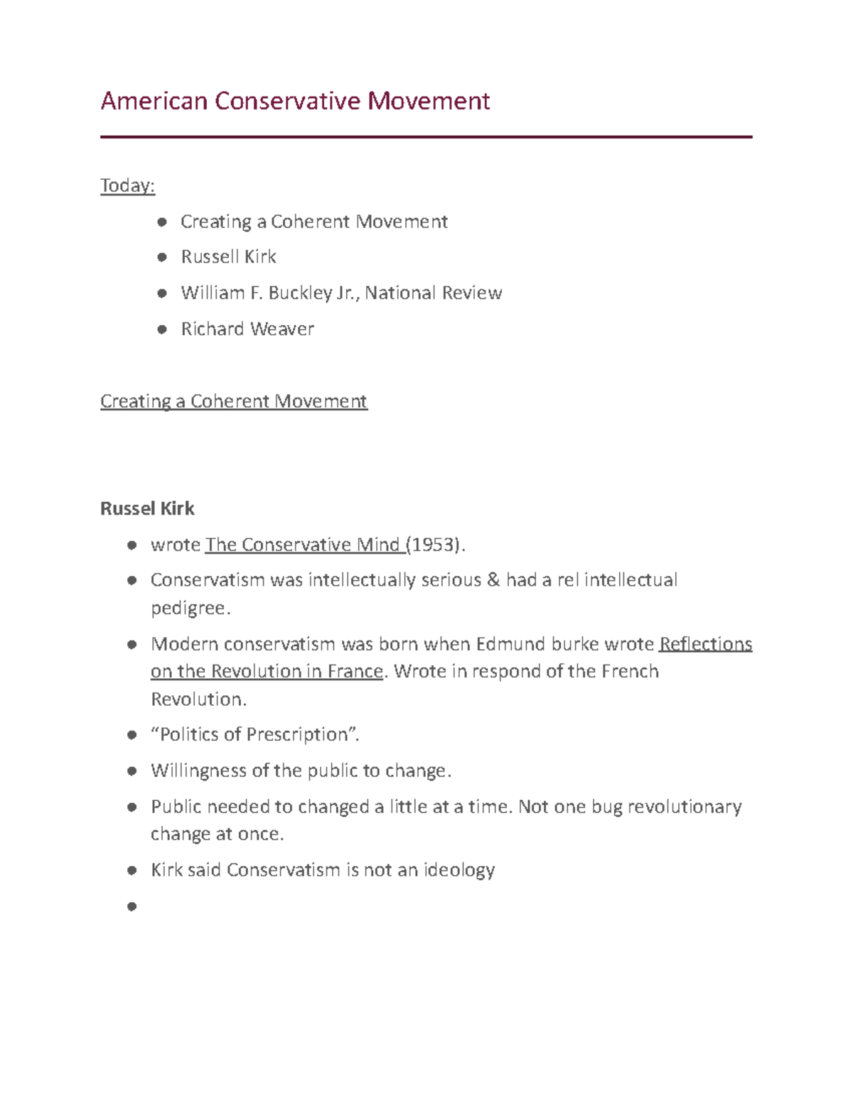 9.15 - American Conservative Movement - American Conservative Movement ...