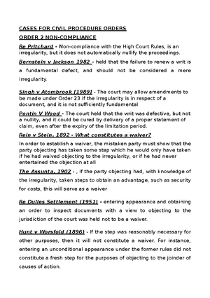 Civil Procedure Originating Processes Table GP - Submitted by Group ...
