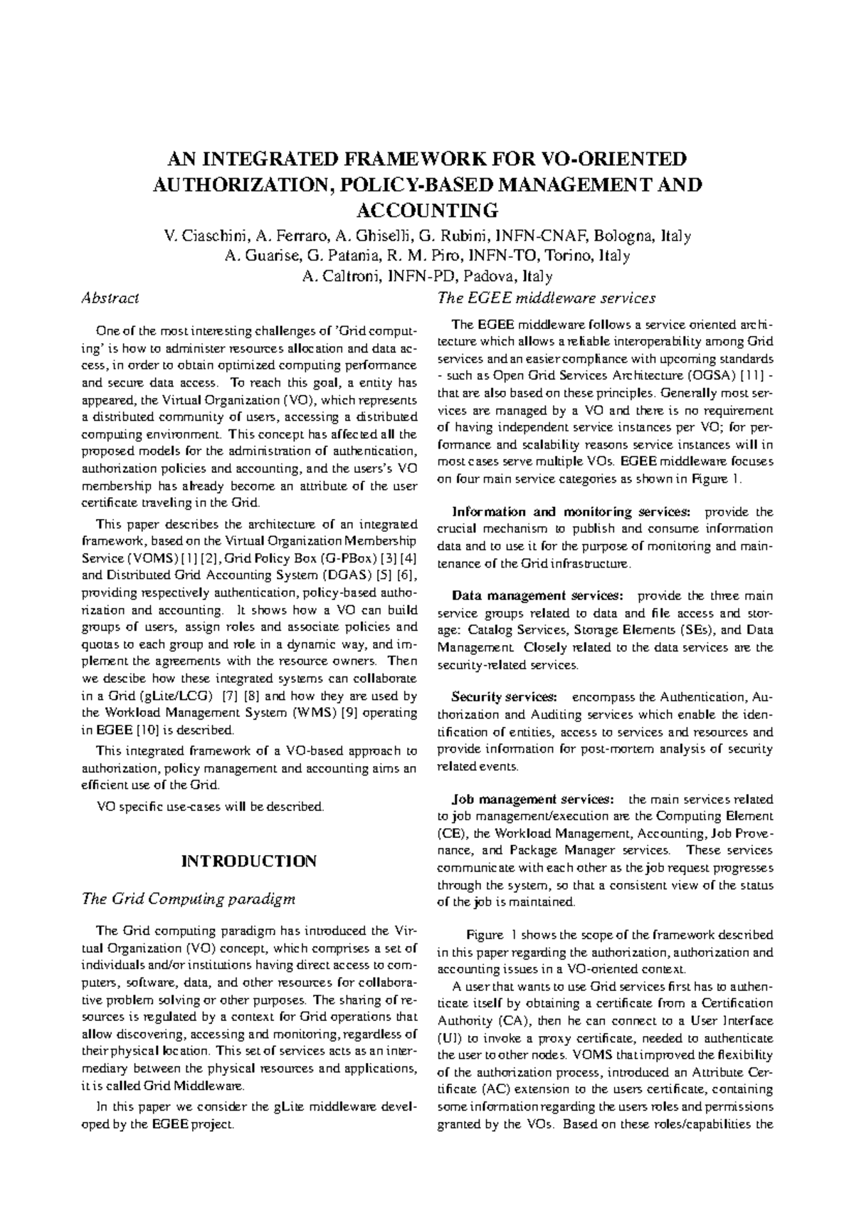 An Integrated Framework for VO oriented - AN INTEGRATED FRAMEWORK FOR ...