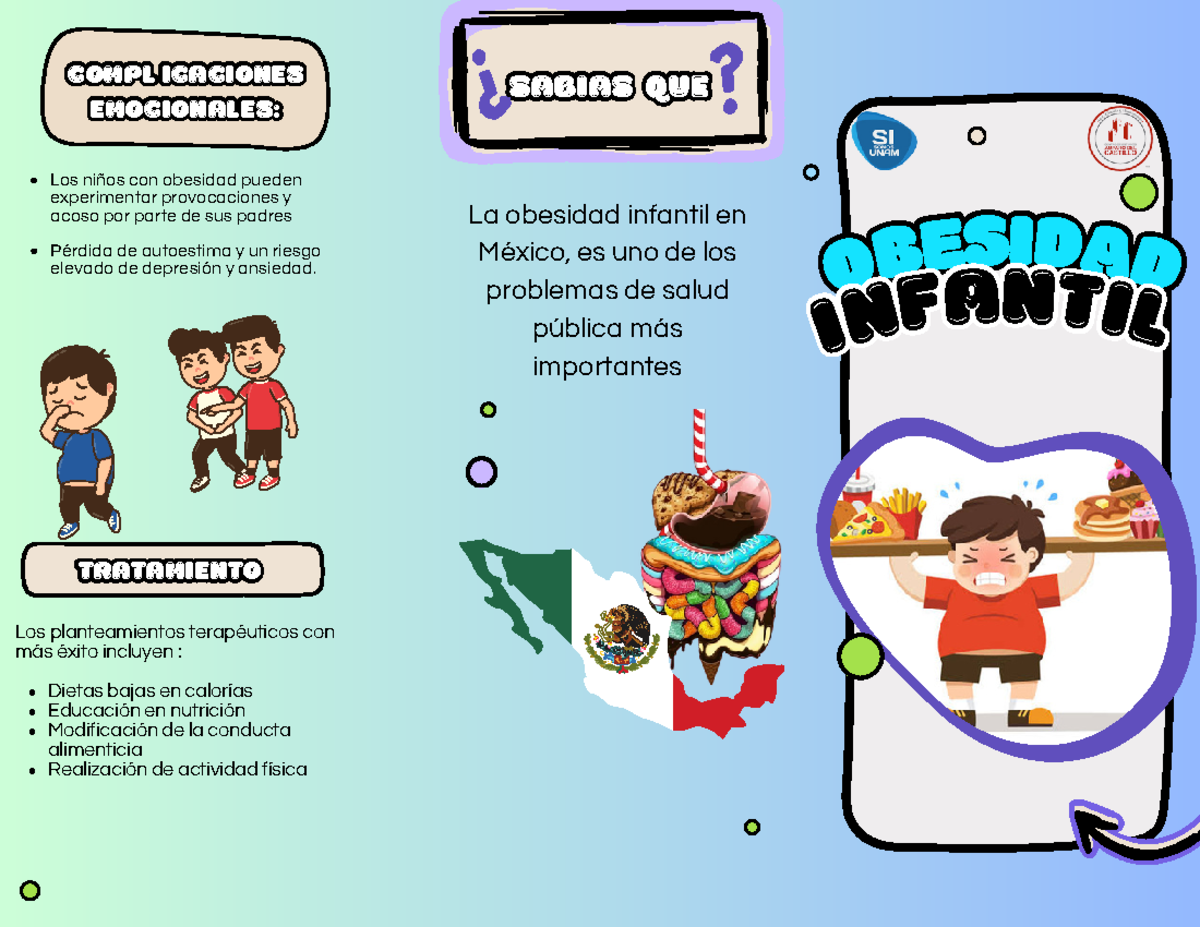 Tríptico obesidad infantil - O B E S I D A D O B E S I D A D I N F A N ...