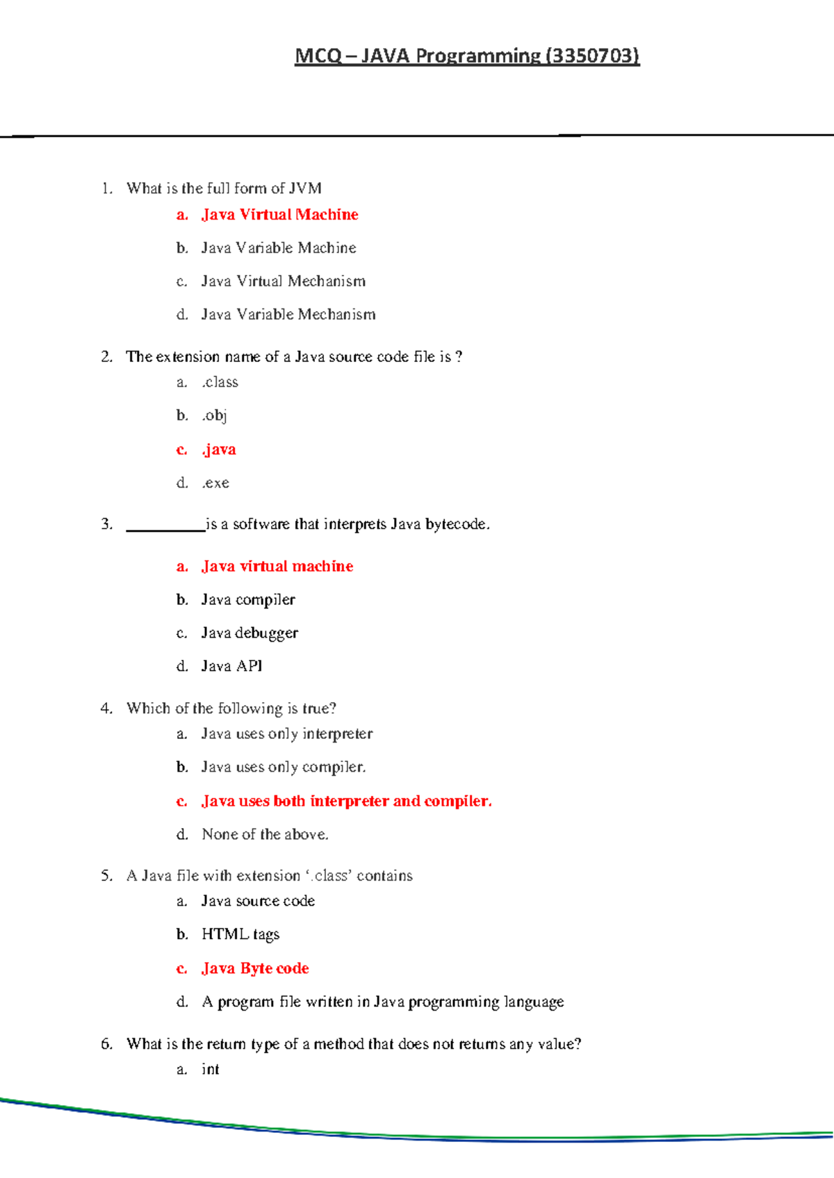 Java Programming-3350703 - Java Programming - GTU - Studocu