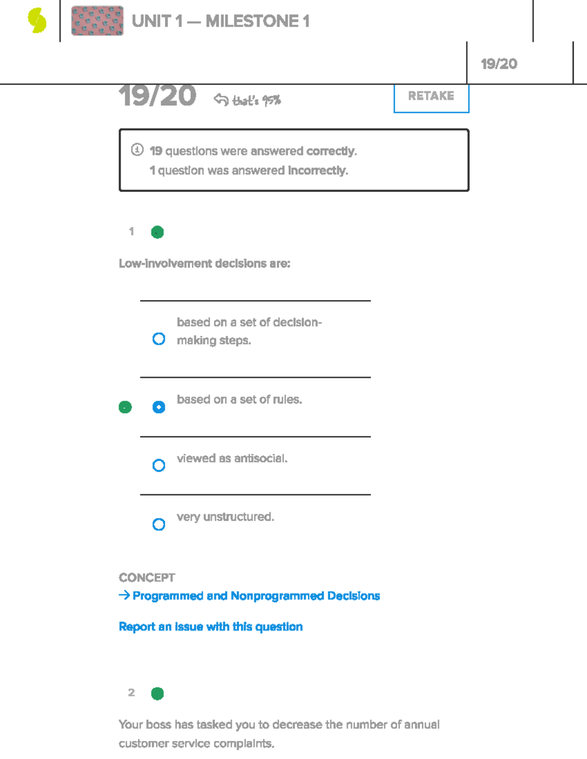 MGMT310 Unit 1 milestone answers - MGMT310 - Studocu