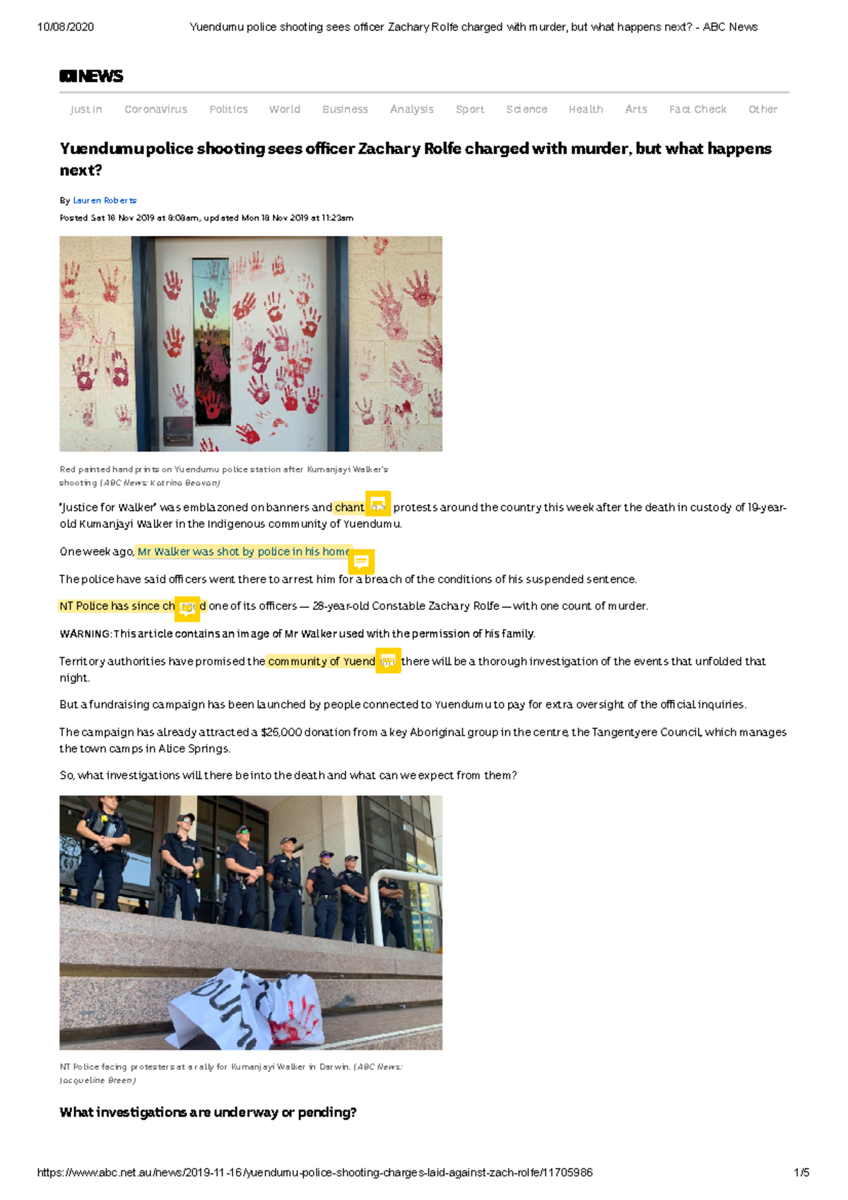 Media 2 Assessment 1 - Just In Coronavirus Politics World Business ...