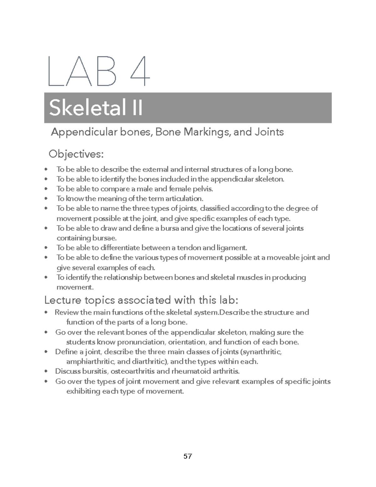Lab Manual revised 2018-19 LAB4 (2nd) copy - LAB 4 Skeletal II ...