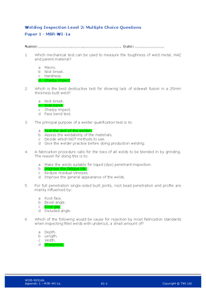 1850502217 - Welding notes - Mechanics of Materials - Studocu