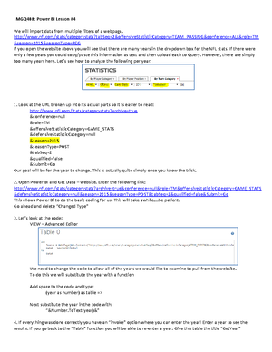 Power BI Lesson 1 MGQ - MGQ408: Introduction to Power BI Desktop: Create Data Model & - Studocu