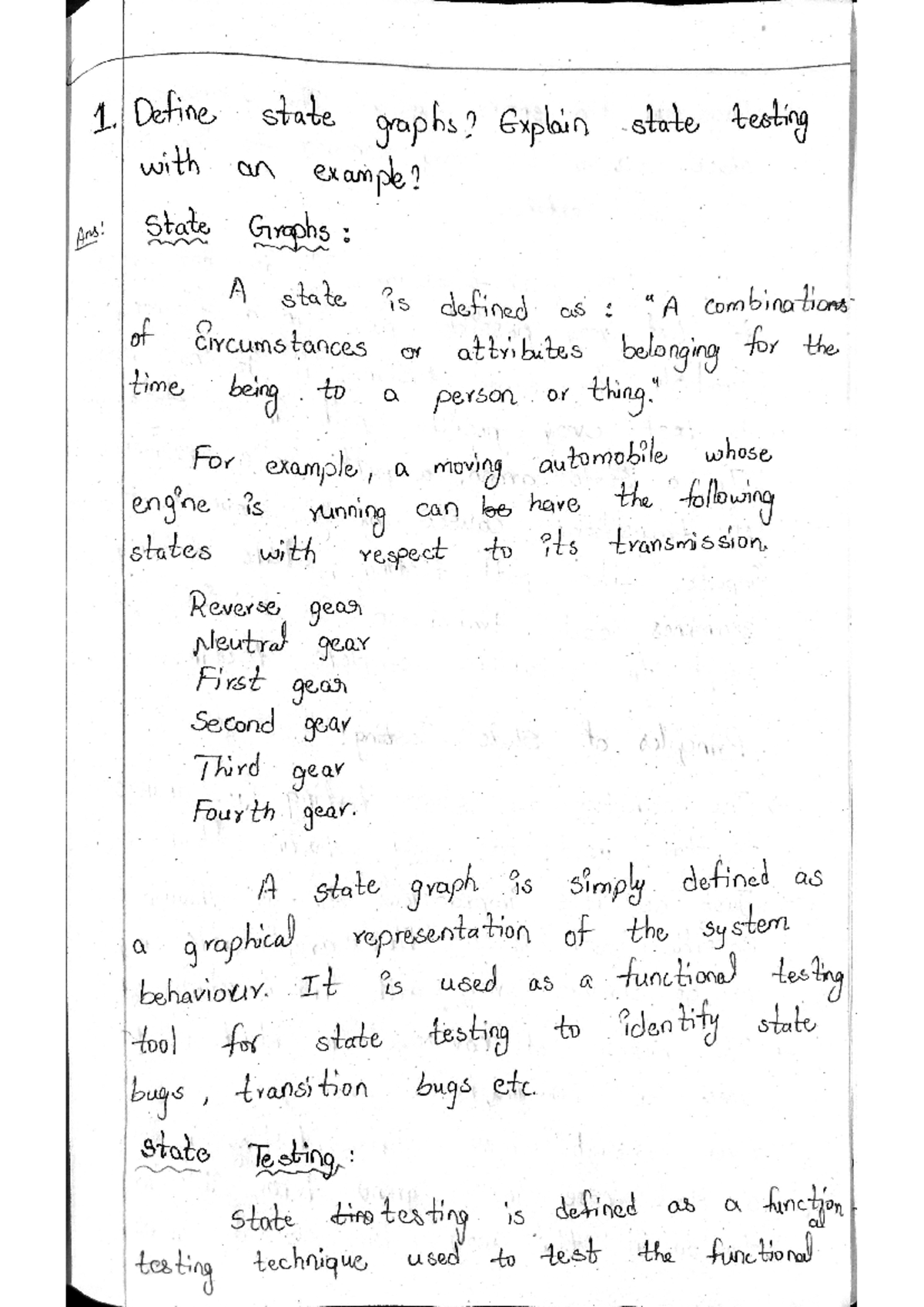 STM UNIT 4 Assignment - Software testing methodologies - 1. Define ...