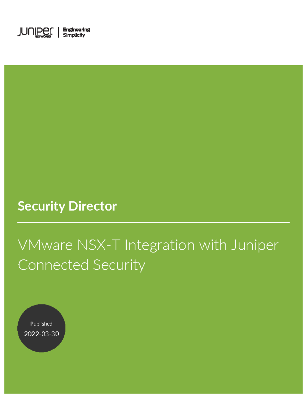 Vmware nsx t integration with juniper connected security - Security ...