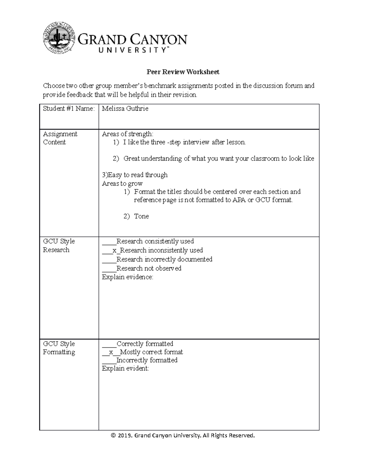 ELM-250 Peer Review Worksheet (1)Topic 5 - Peer Review Worksheet Choose ...