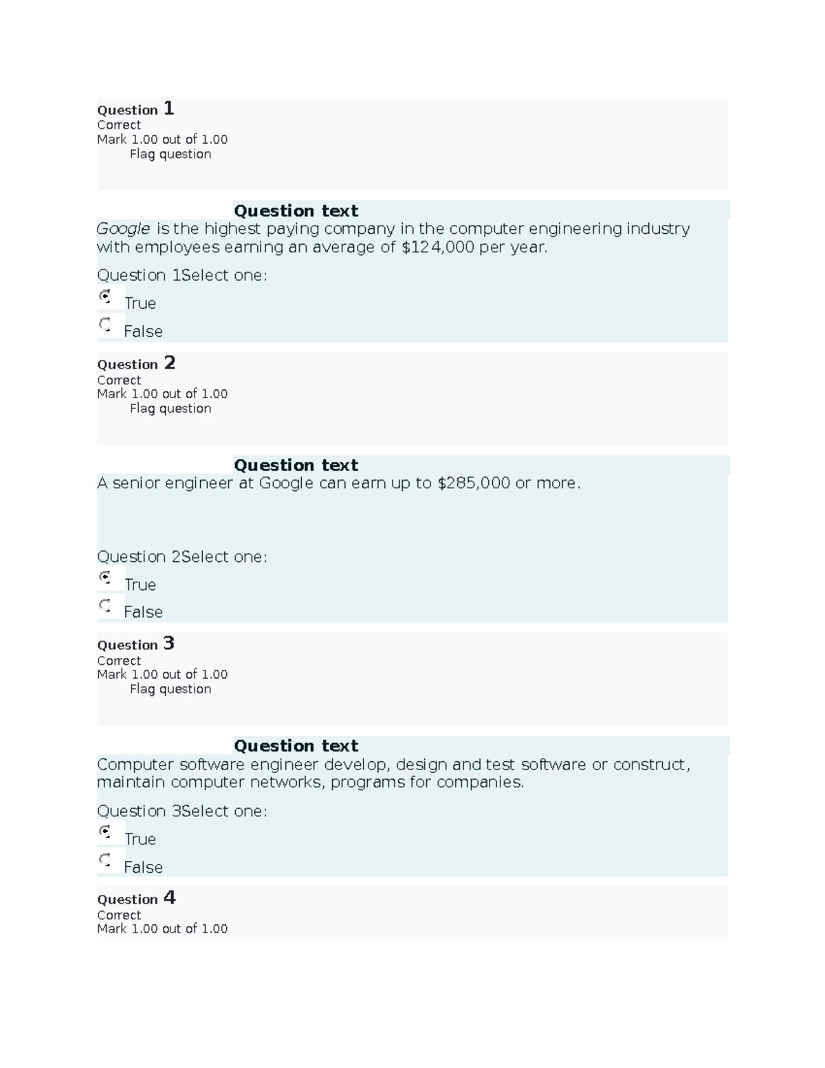 Computer Engineering as a Discipline final quiz 1 - Question 1 Correct ...