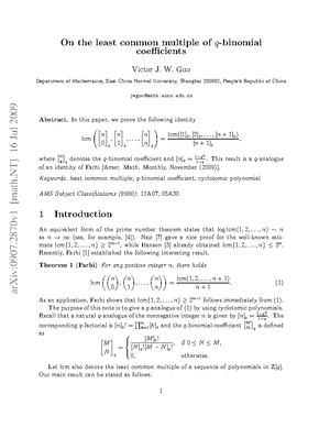 0702702 - Cours - arXiv:math/0702702v1 [math] 23 Feb 2007 The Annals of Statistics 2006, Vol. 34 ...