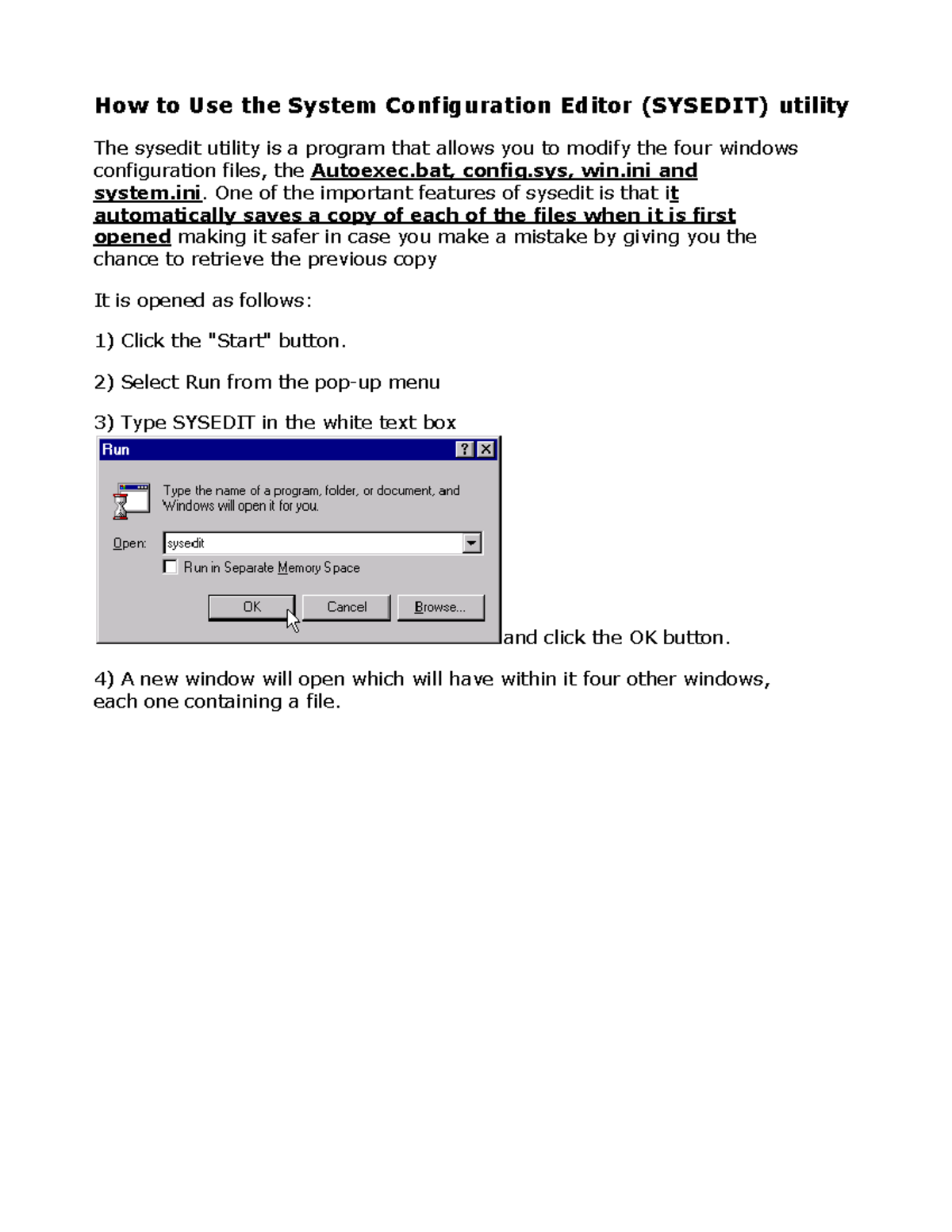 How to Use the System Configuration Editor ( Sysedit) utility - How to ...