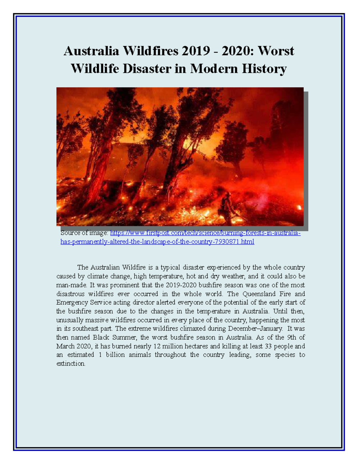 Australia Wildfires 2019 - Australia Wildfires 2019 - 2020: Worst ...