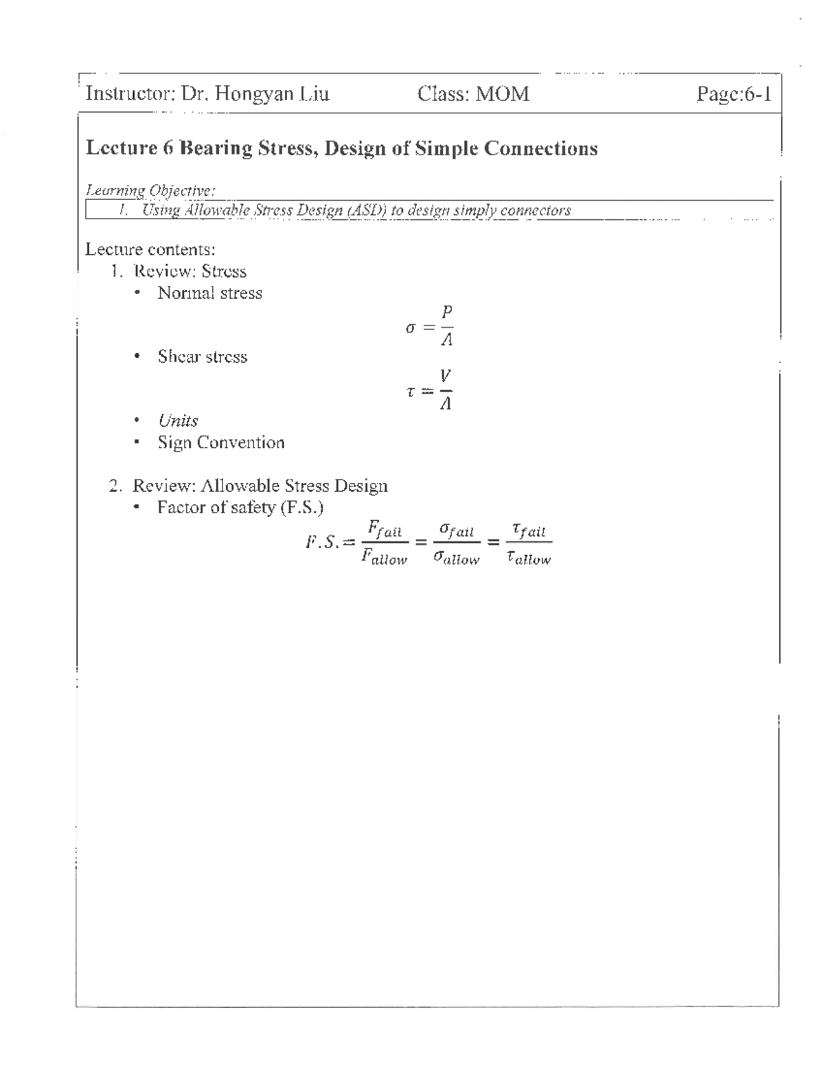 CEEN311-22SP-Lecture 06 - CEEN311 - Studocu