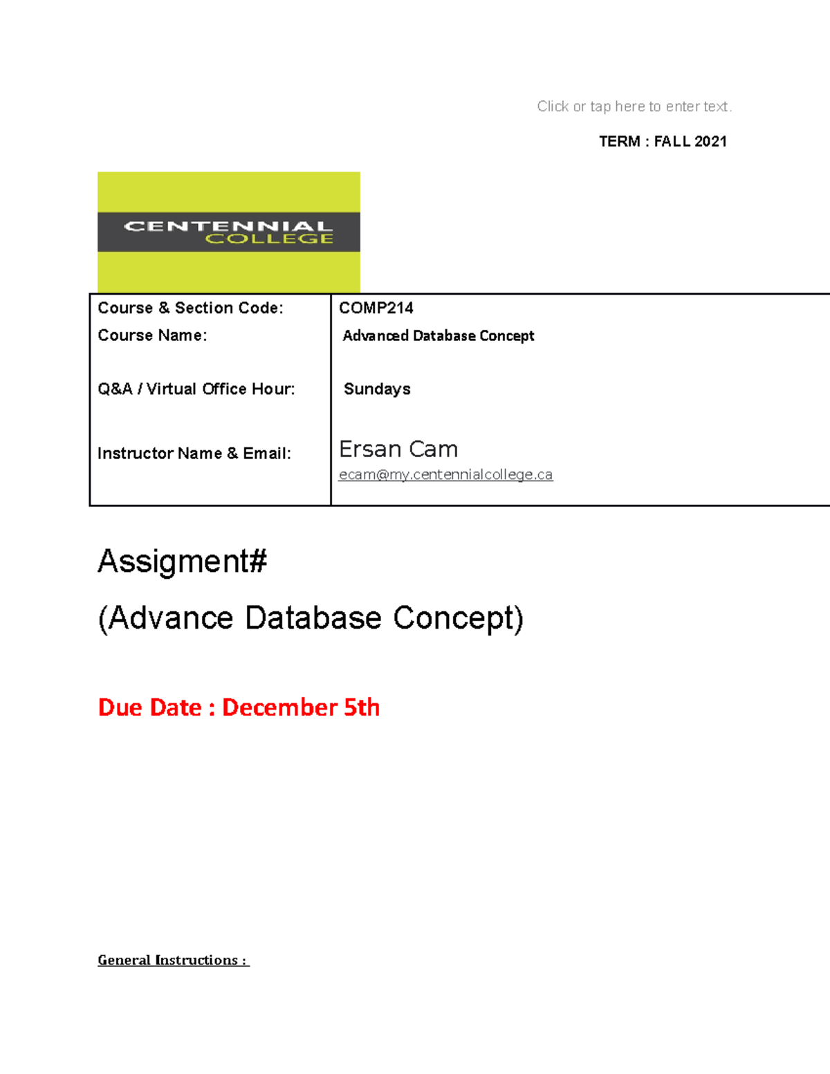 Final Test- Version 1 - Click or tap here to enter text. TERM : FALL ...