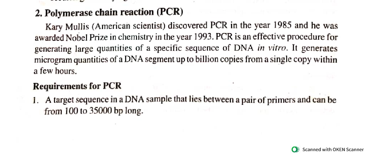 Polymerase chain reaction- Requirements, Procedure, Application - Bsc ...