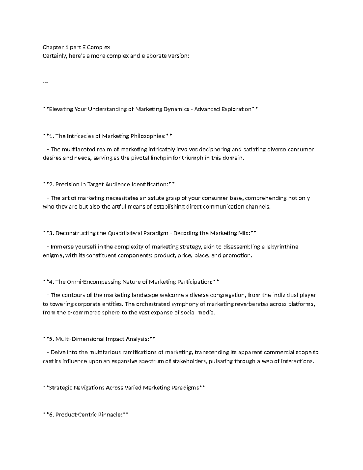 Chapter 1 part E Complex - Chapter 1 part E Complex Certainly, here's a ...