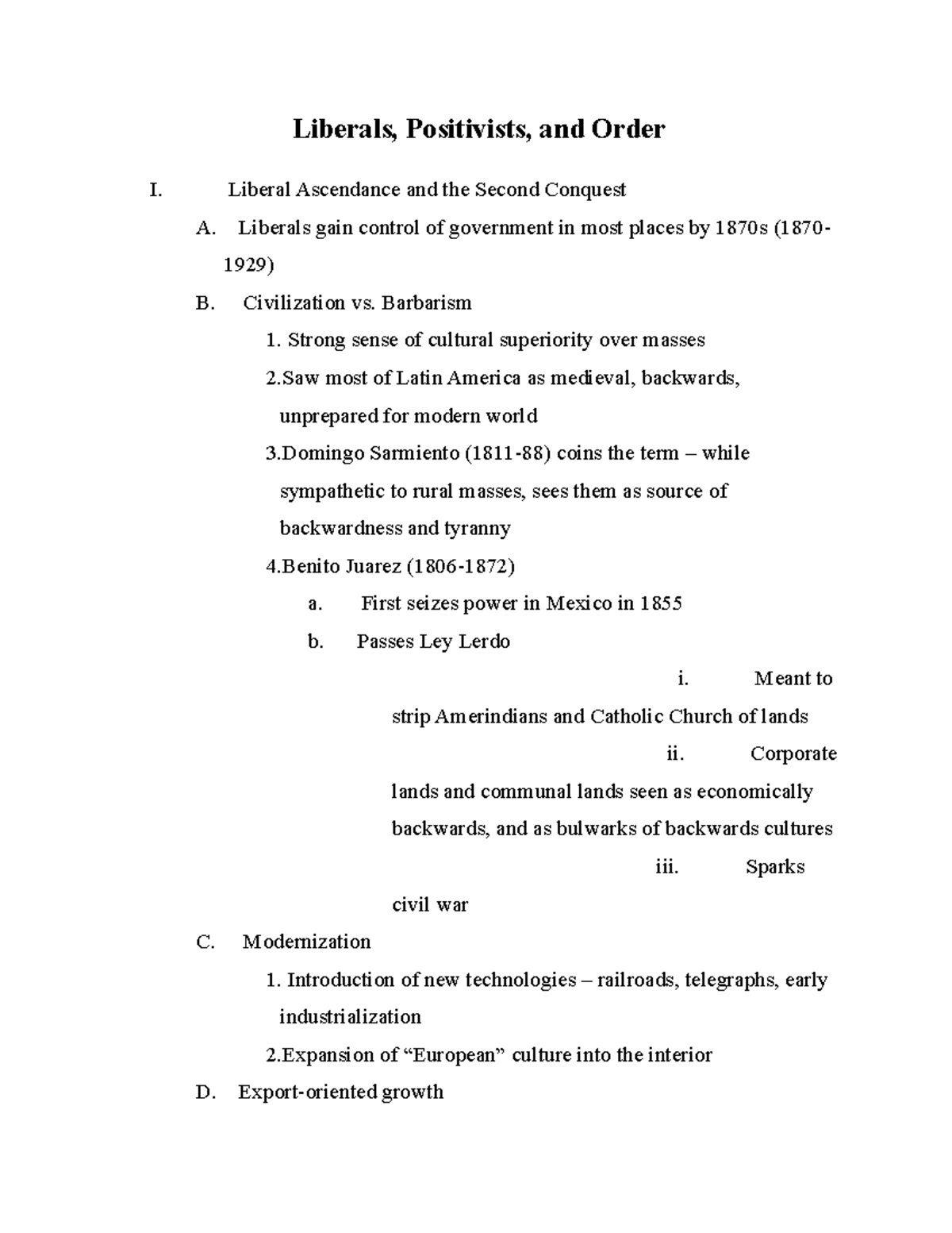 Liberals, Positivists, and Order - Liberal Ascendance and the Second ...