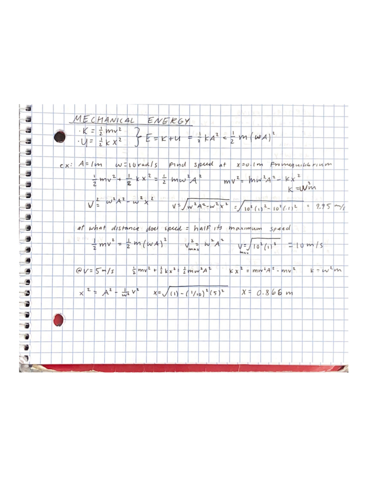 Mechanical Energy Practice - PH-UY 1013 - Studocu