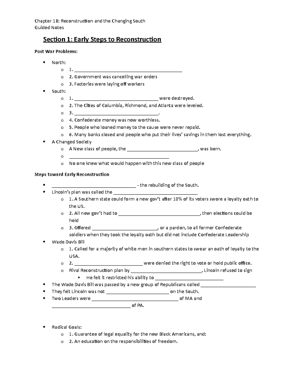 Guided Notes - ASDHN FTGHB - Guided Notes Section 1: Early Steps to ...