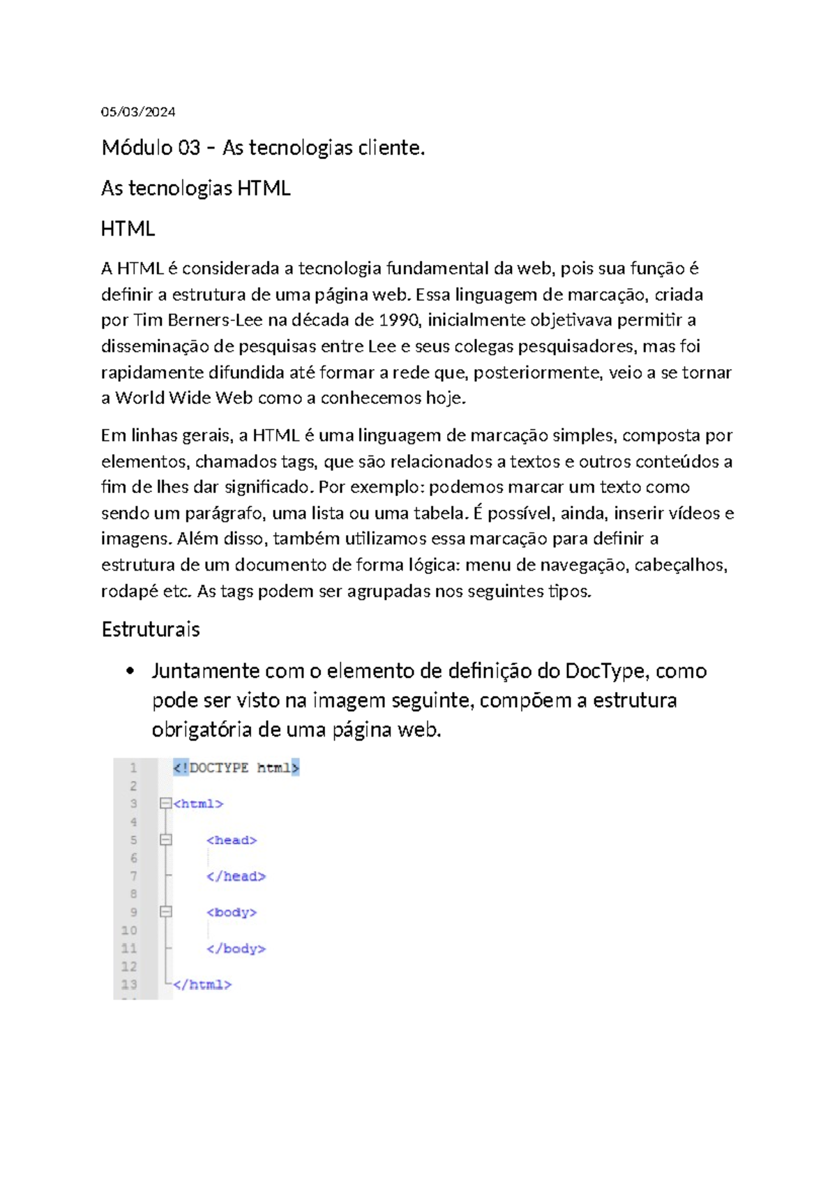 Módulo 03 Htmlcss Resumo Desenvolvimento Web Com Html Css E 7904
