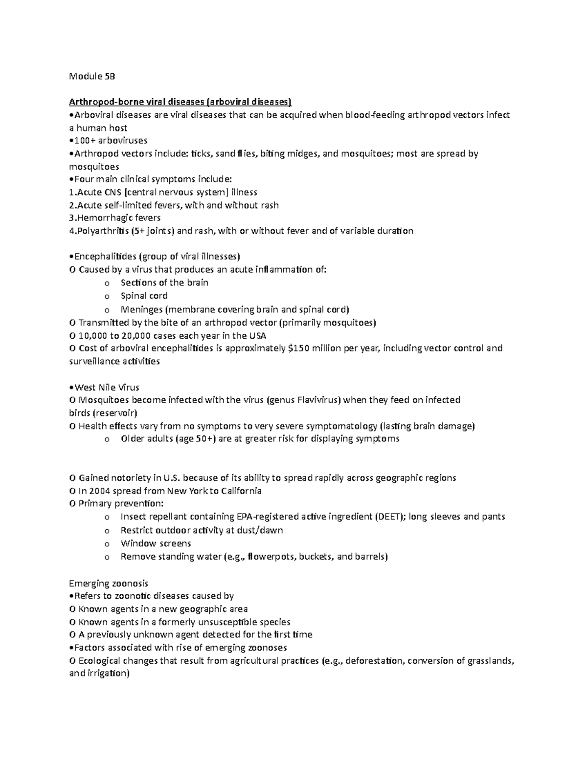 Module 5B - Module 5B Arthropod-borne viral diseases (arboviral ...