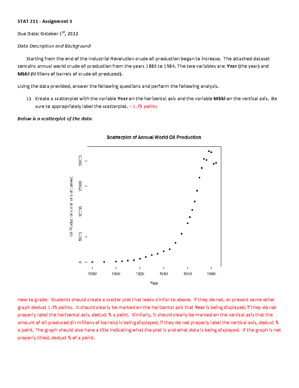 Assignment 3 - Solutions - STAT 211 - Assignment 3 Due Date: October ...