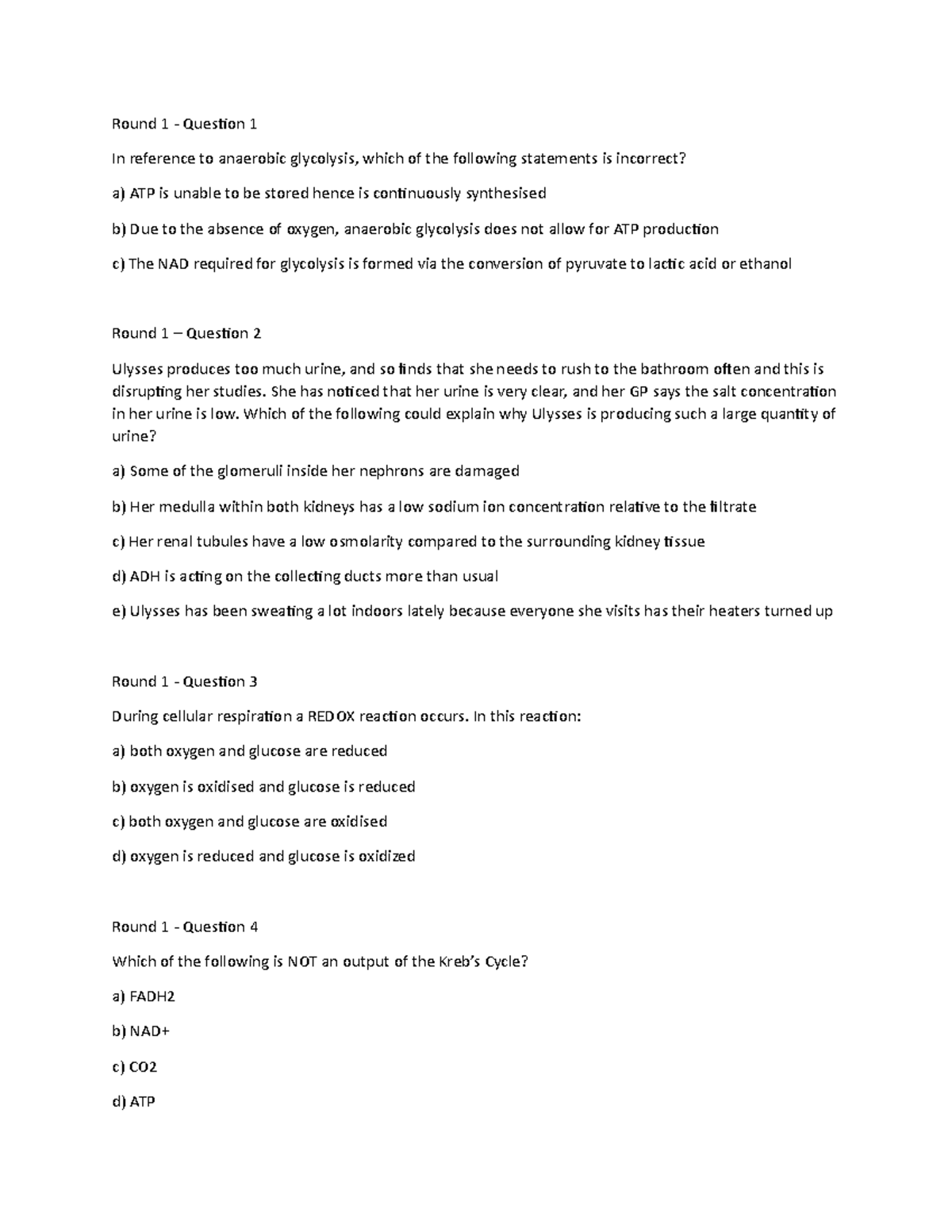 Sample/practice exam June 2019, questions and answers - Round 1 ...