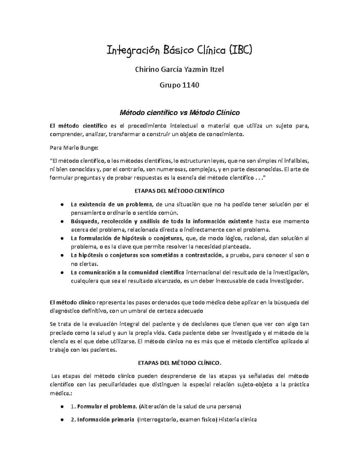 Método científico vs Método Clínico - Warning: TT: undefined function: 32 Warning: TT: undefined ...