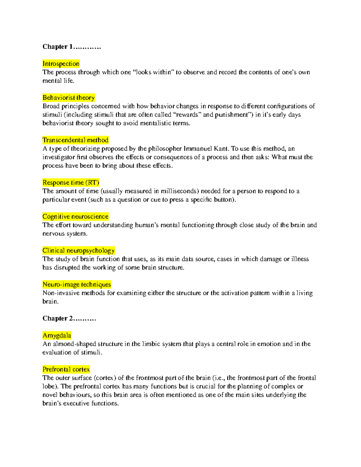 Chapter 1 - notes - Chapter 1............ Introspection The process ...