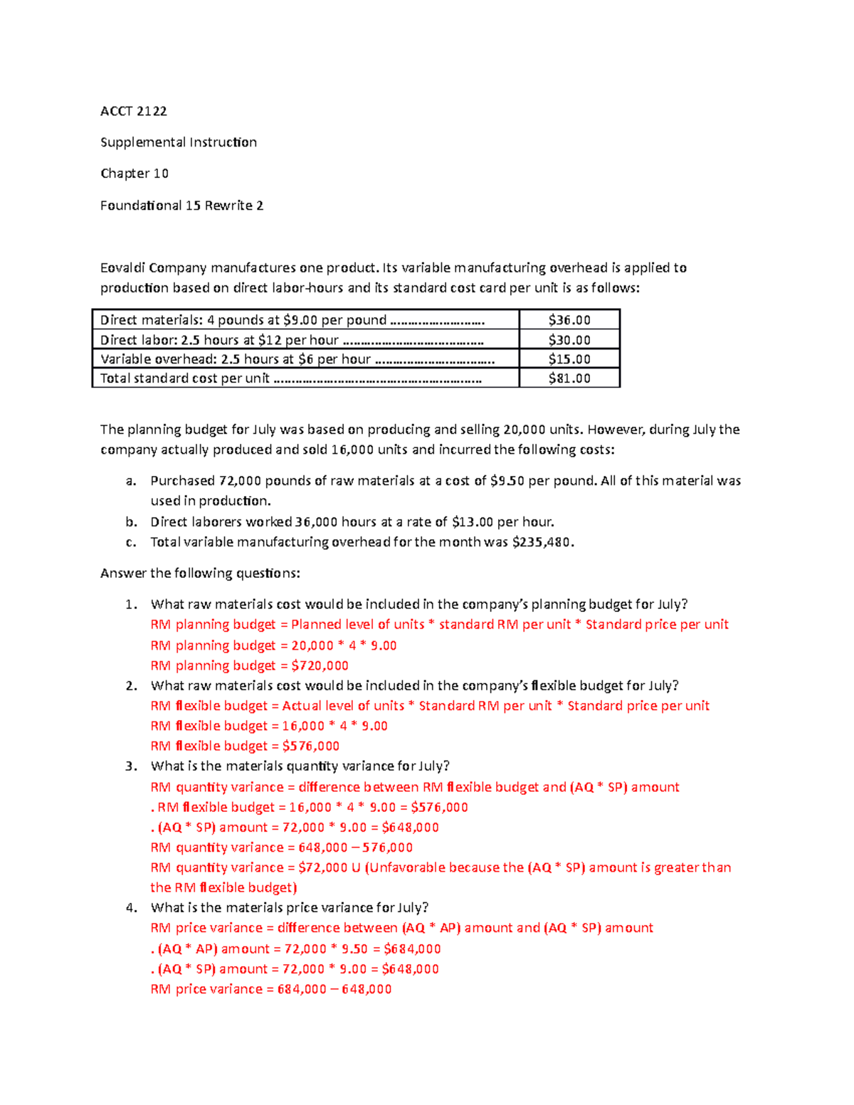 3-20-17 SI ACCT 2122 Chapter 10 Foundational 15 Rewrite Answers - ACCT 2122 Supplemental ...