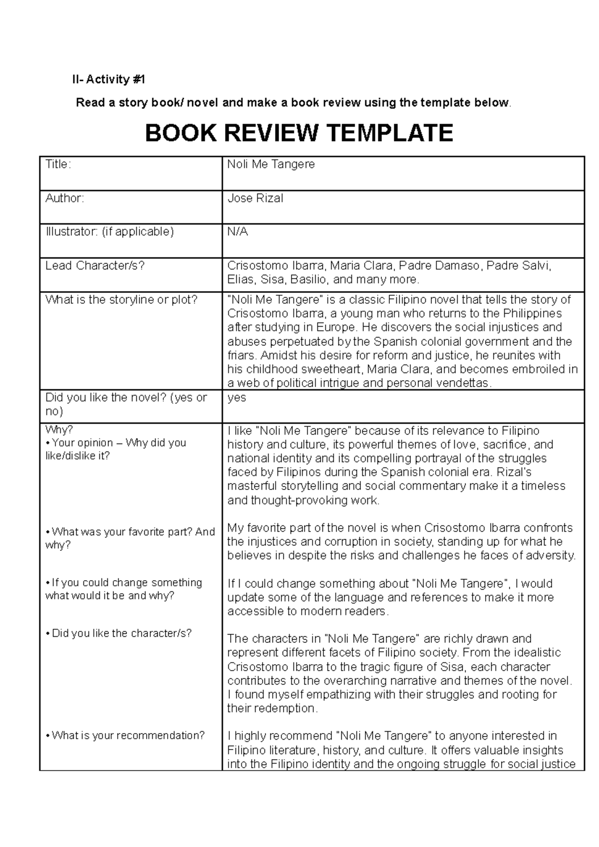 PE. Recreational games - II- Activity # Read a story book/ novel and ...