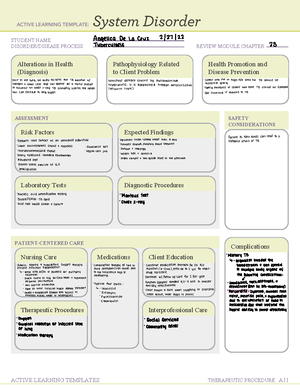 Stomatitis - ATI TEMPLATE - ####### ACTIVE LEARNING TEMPLATES ...