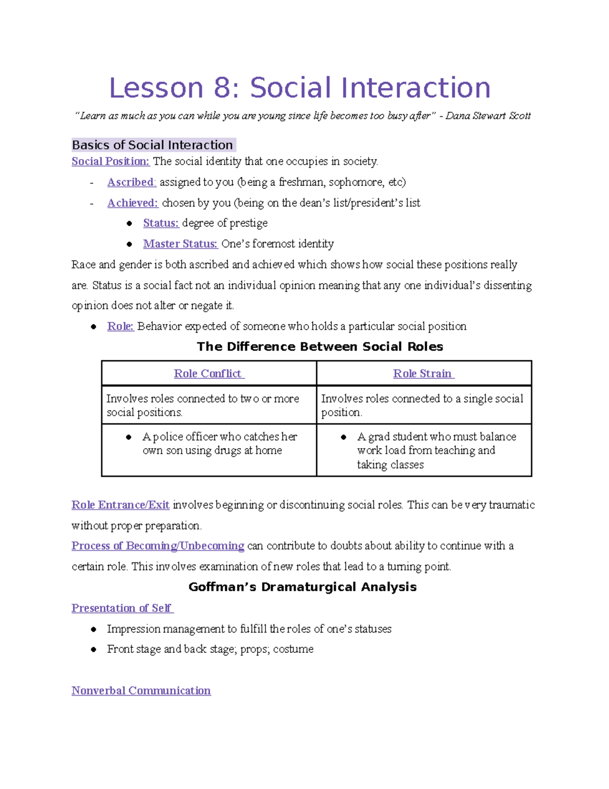 (MOD2) Lesson 8 Social Interaction - Lesson 8: Social Interaction ...
