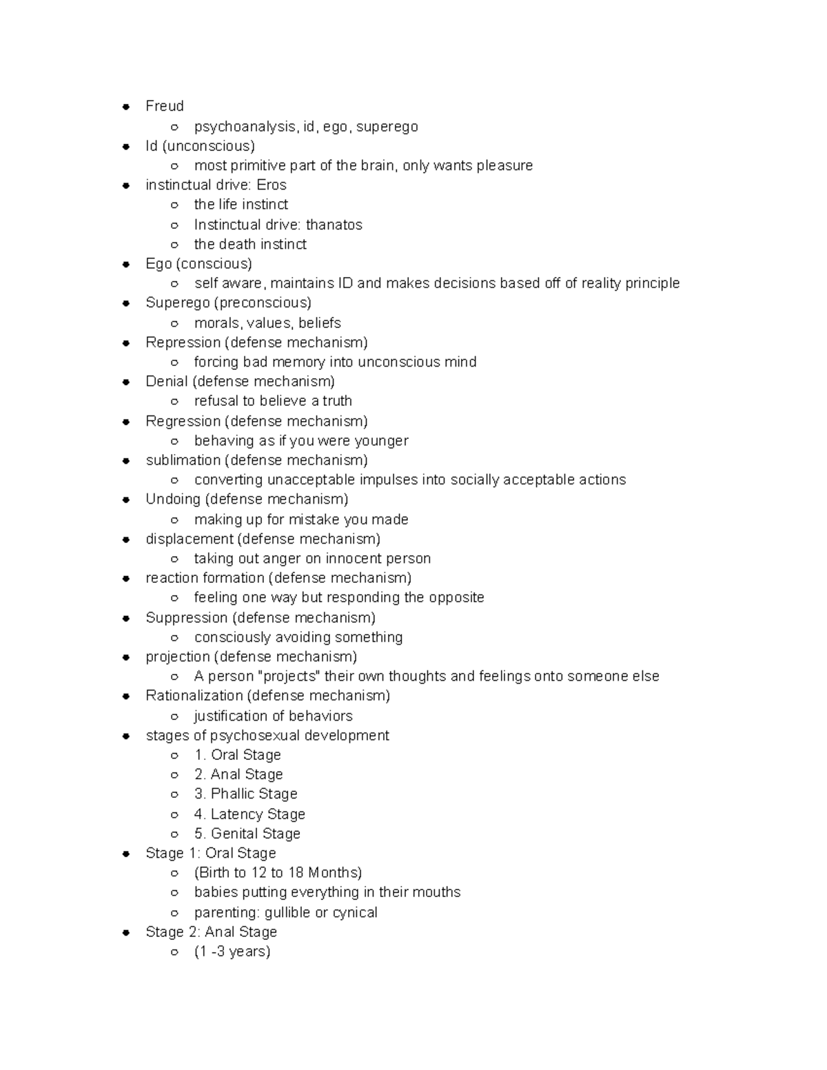 Psychology 2000 - Freud psychoanalysis, id, ego, superego Id ...