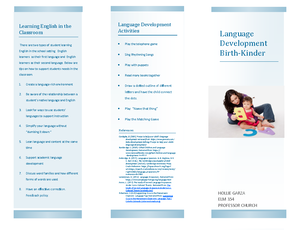 EDU 354 Week 1 chart, filled out and completed. - Childhood to ...