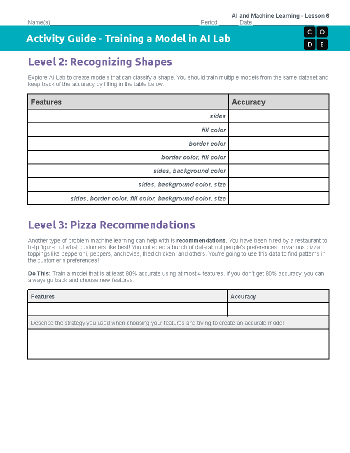 U7L06 - Activity Guide - Training a Model in AI Lab - AI and Machine ...
