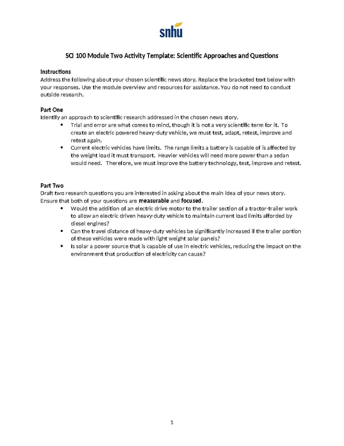 SCI 100 Module Two Activity completed - SCI 100 Module Two Activity ...