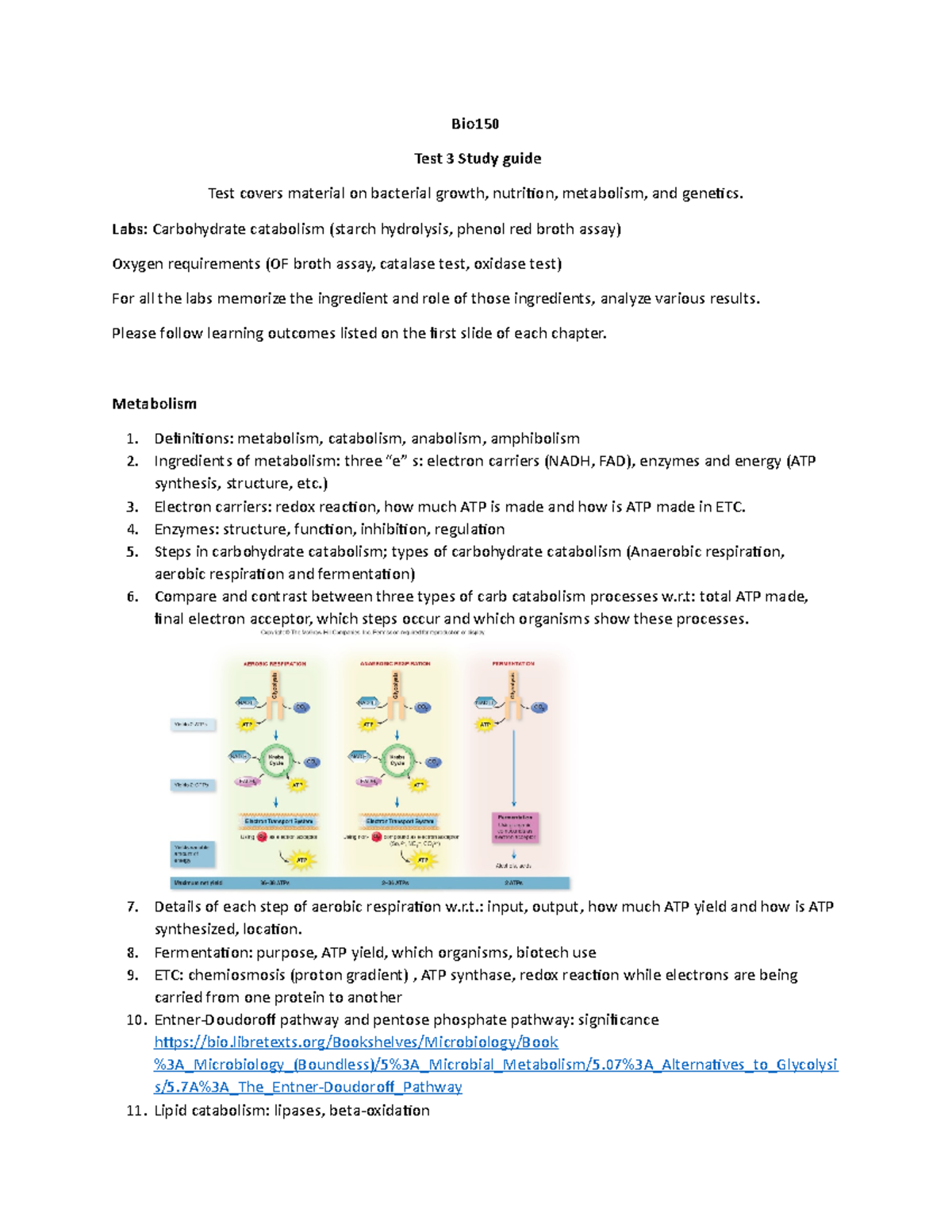 Bio150 Test 3 Study guide (1)-1 - Bio Test 3 Study guide Test covers ...