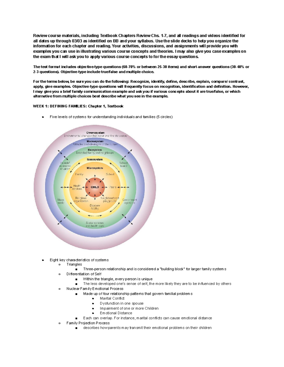 Fam Com Midterm Study Guide - Review course materials, including ...