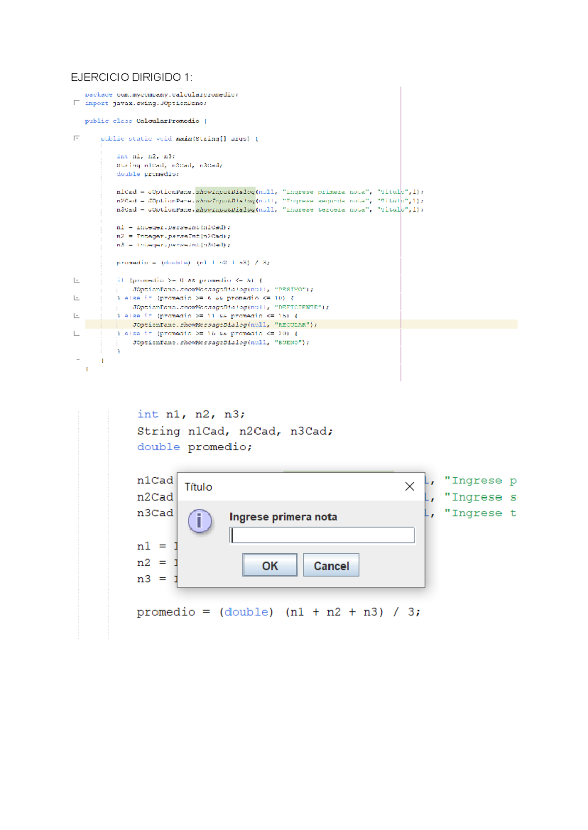 Sesion 1 - Estructura de datos - EJERCICIO DIRIGIDO 1: EJERCICIO DIRIGIDO 3: EJERCICIO PROPUESTO ...