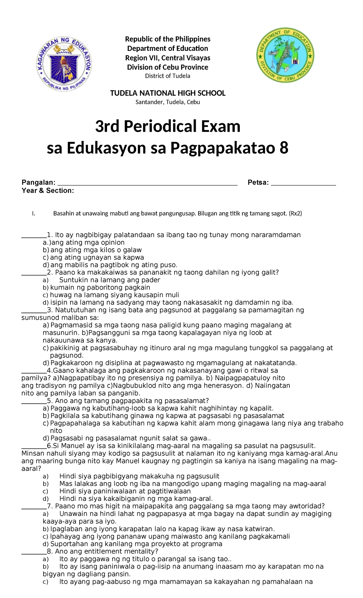 Ilide.info-esp-8-3rd-quarter-exam-pr 4a3e64c282c5f23d1b2917b5c8ae38ee ...