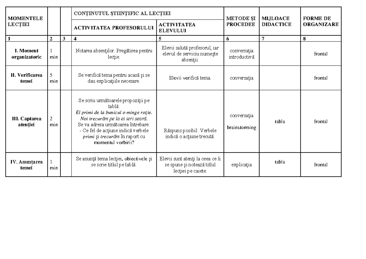 Perfectul simplu și mai-mult-ca-perfectul - CONȚINUTUL ȘTIINȚIFIC AL ...