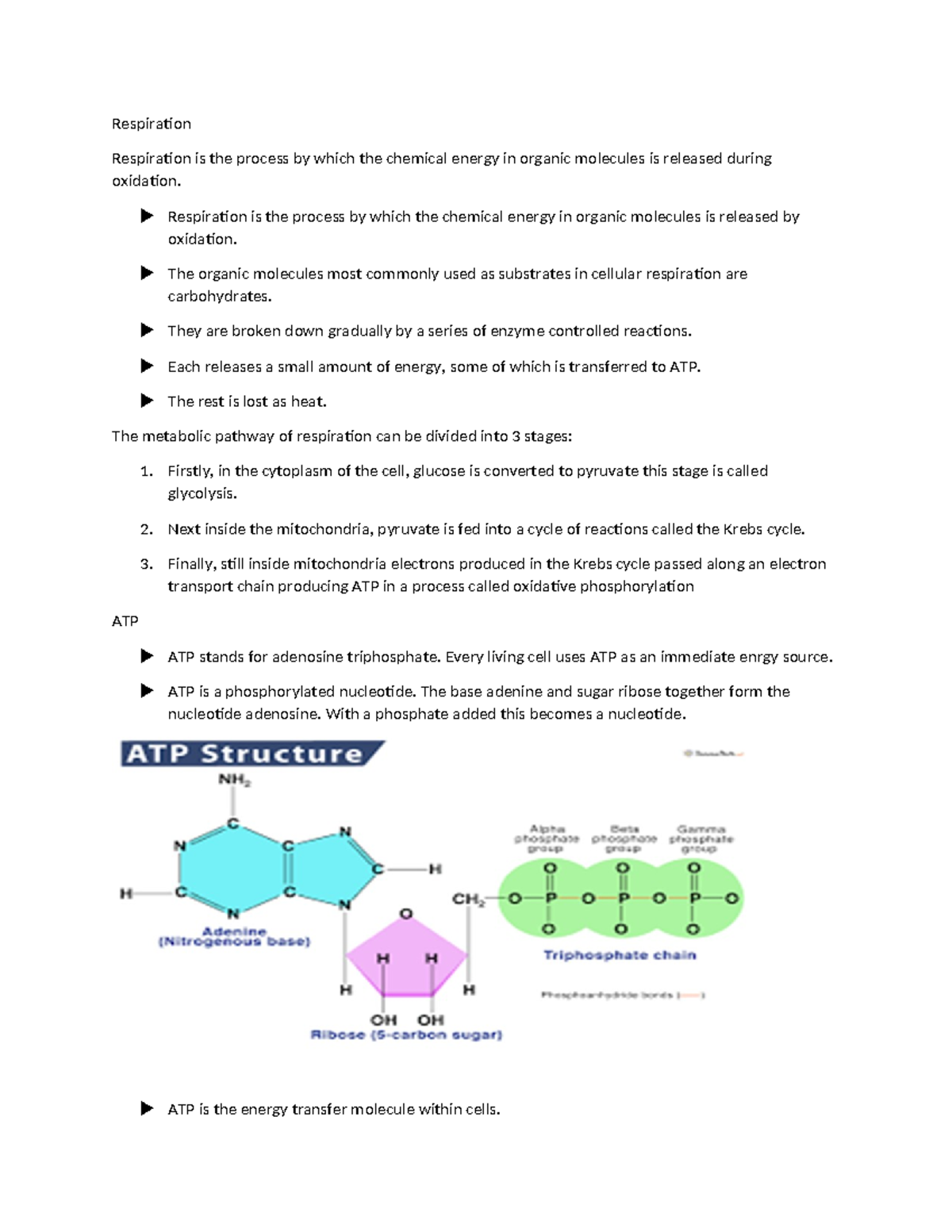 Respiration - djhg - Respiration Respiration is the process by which ...