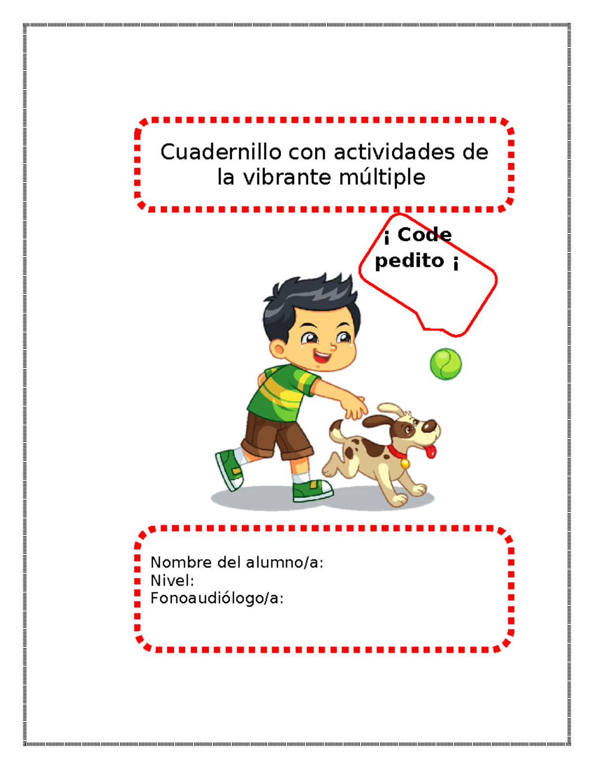 Cuadernillo de la vibrante multiple - Cuadernillo con actividades de la ...