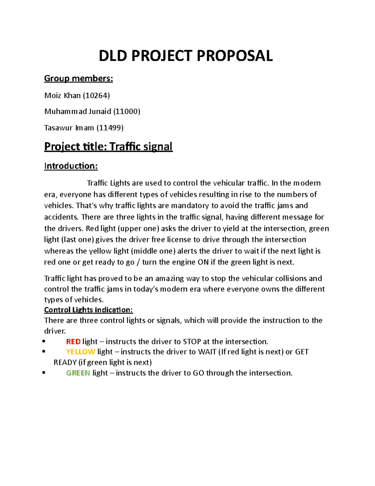 DLD Project Proposal - projecy fskfskk nff hhdb cfbvxbvb gfggd - DLD ...